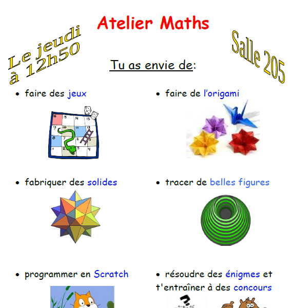 Atelier Maths - Collège HENRI WALLON